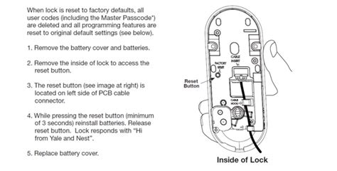 Image result for Yale Locks Setting Master Code