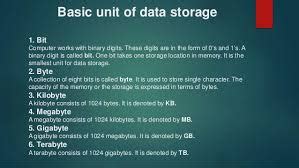 Image result for Basic Unit of Data Storage