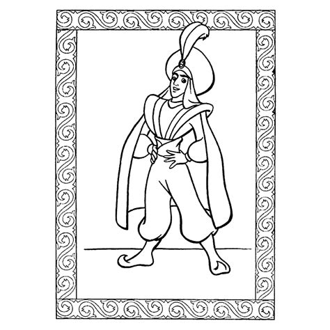 Image result for Aladdin Coloring Pages