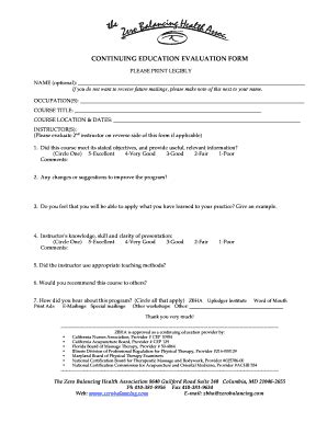 Image result for Generic Class Evaluation Form
