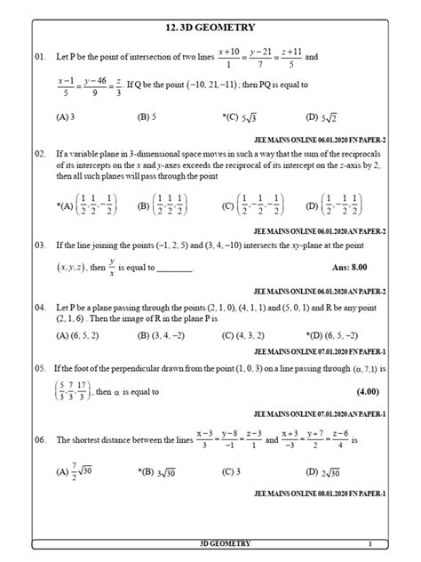 Image result for 3D Geometry Sample Problems