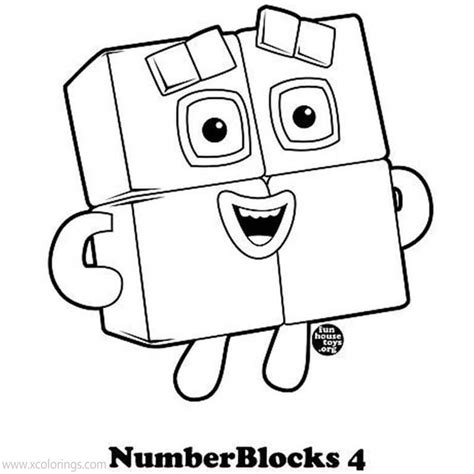 Image result for NumberBlocks 4 Coloring