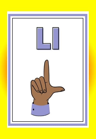 Image result for Sign Language Letter L