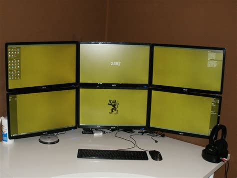 Image result for 6 Monitor Computer Set Up