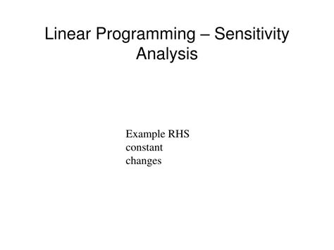 Image result for What Is RHS in Linear Programming