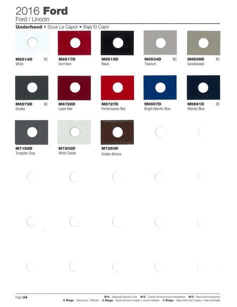 Image result for Ford Paint Color Chart