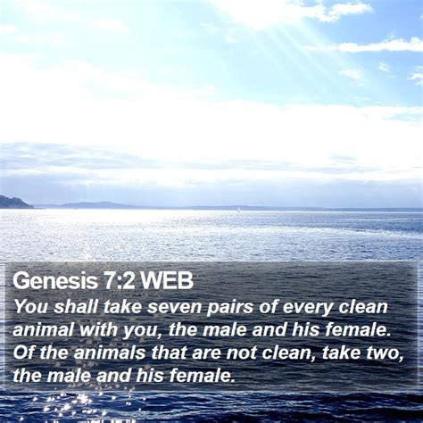 Genesis 7:2 WEB Scriptures Images