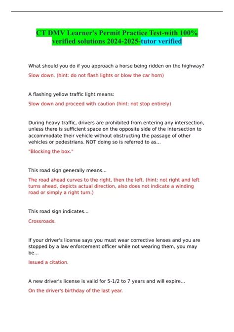 Image result for CT Practice Permit Test