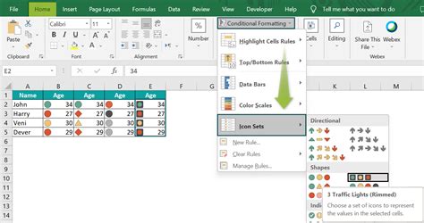 Image result for Excel Conditional Formatting Icon Sets