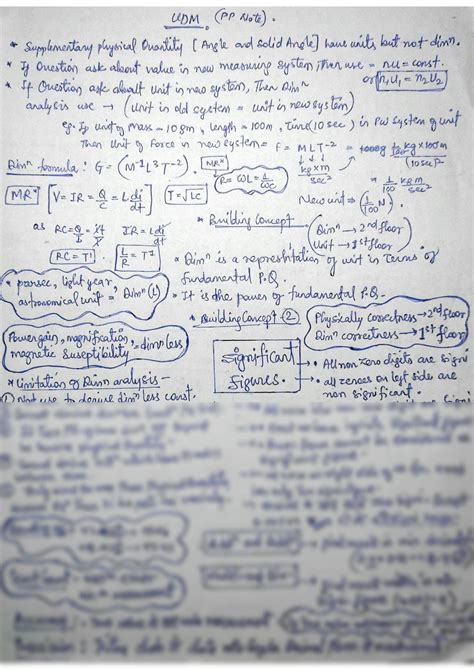 Image result for Vector and Calculus Class 11 Physics Handwritten Short Notes