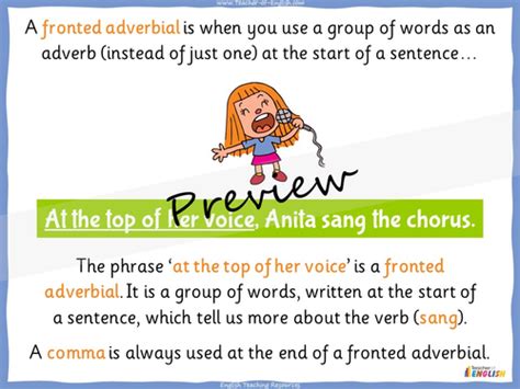 Image result for Fronted Adverbials Examples