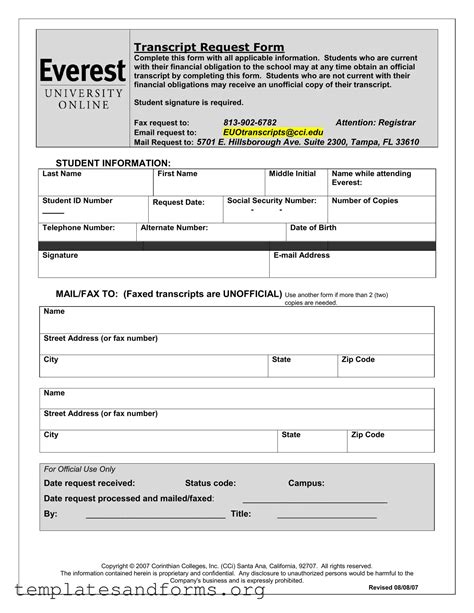 Image result for How to Fill Du Transcript Form