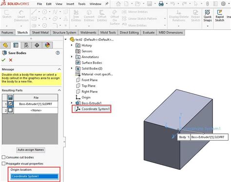 Image result for SolidWorks Save Body