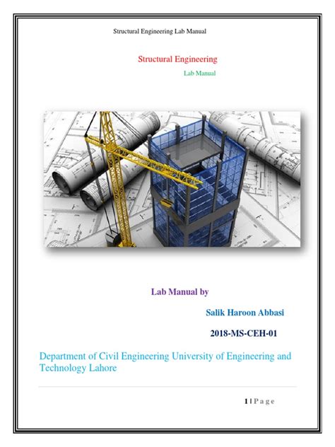 Image result for Structural Engineering Lab Manual PDF
