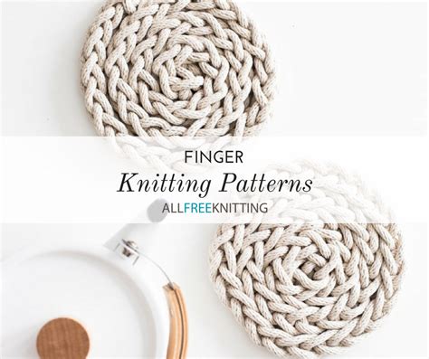 Image result for Finger Knitting Patterns