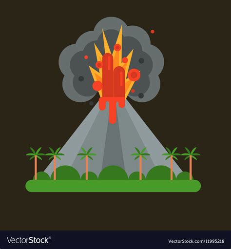 Image result for Volcano Vector