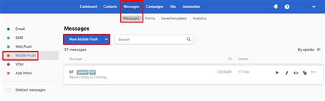 Image result for Push Message Display