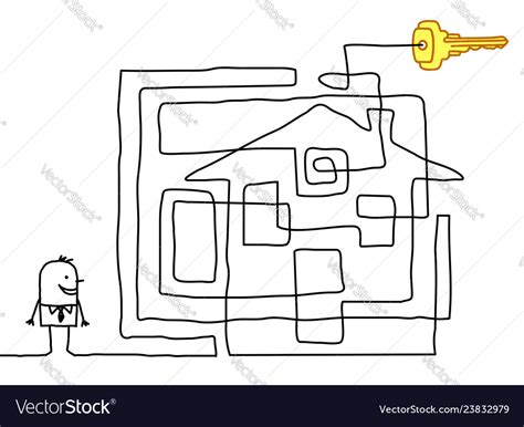 Image result for Man Finding Key Cartoon