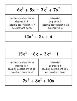 Image result for Polynomial Vocabulary Examples