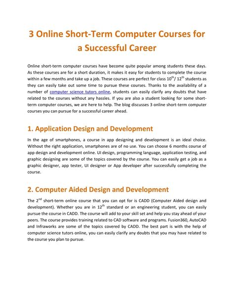 Image result for Short-Term Computer Courses