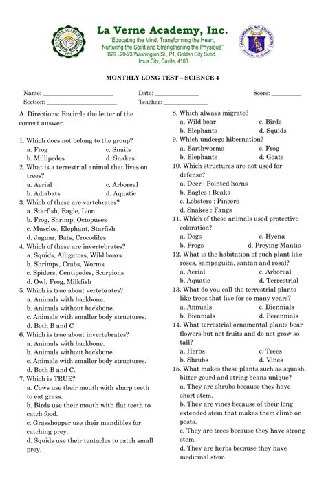 Image result for 2nd Grade Science Test Questions and Answers