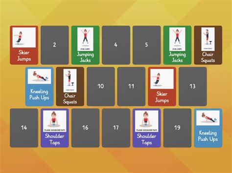 Matching Exercises Memory Game - Matching pairs