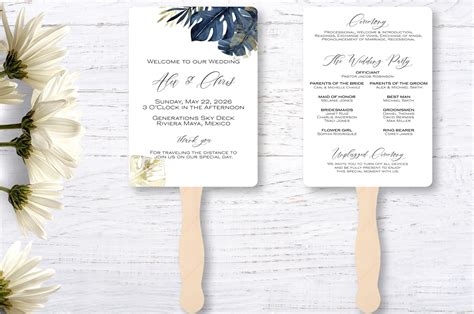 Program Fans – Destination Wedding Details Shop