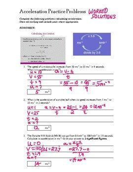 Image result for Acceleration Practice Problems
