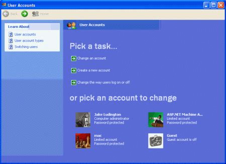 Image result for User Account Control Windows XP
