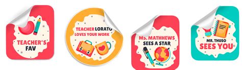 Teacher's Name Stickers - Sticker & Labels Botswana