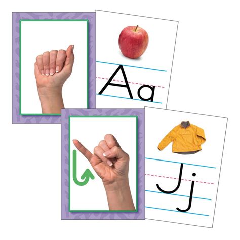 Image result for Sign Language Alphabet Cards