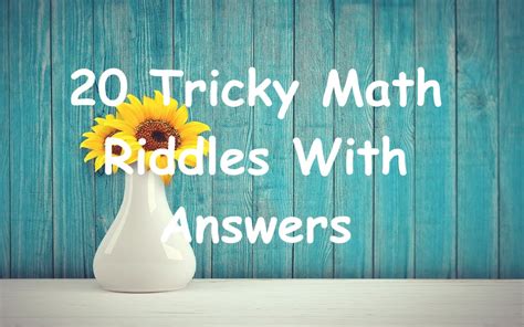 Image result for Tricky Math Riddles