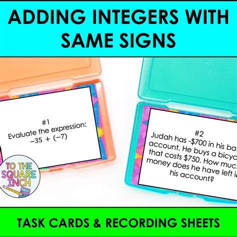 Image result for Adding Integers with Same Sign