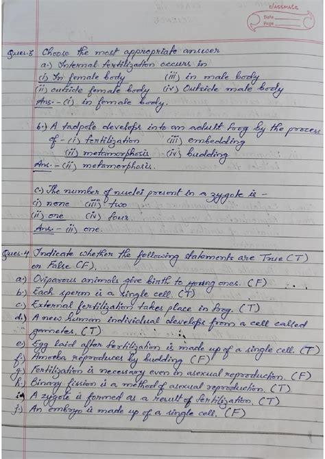 Image result for Reproduction in Animals Science Class 8 Worksheet