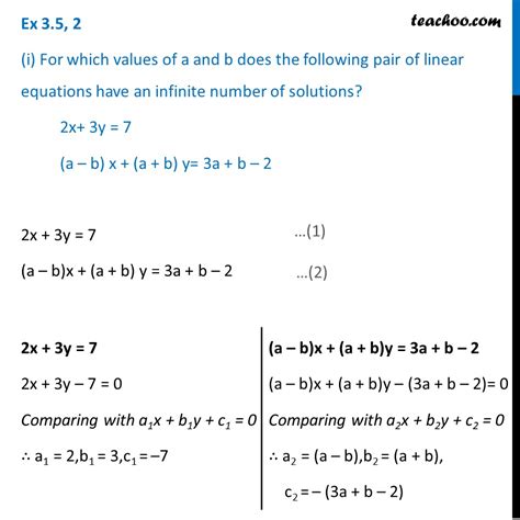 Image result for Infinate Solution Linear Equation Example