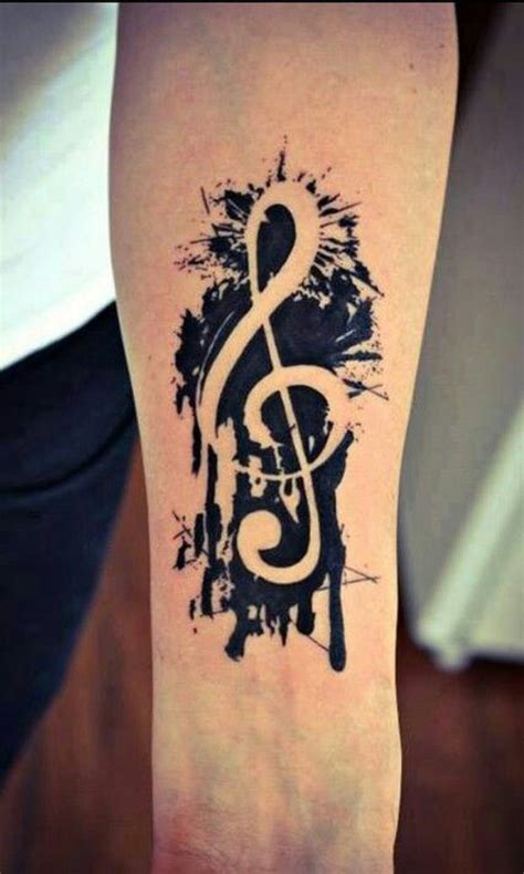 Treble Clef Tattoo
