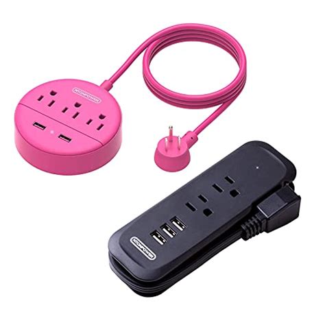 Power Strip with USB - NTONPOWER Travel Power Strip Flat Plug, 10ft ...