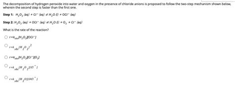 Image result for H2O2 Decomposition Reaction