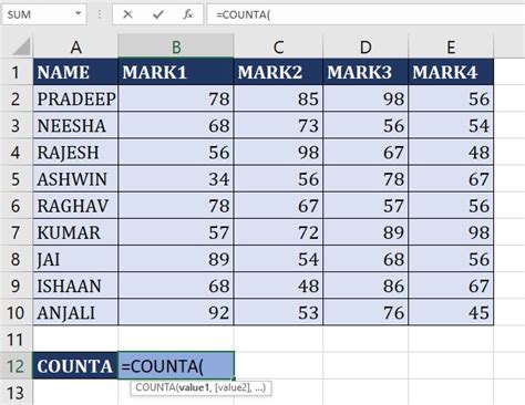 Image result for How to Use Counta Function Excel