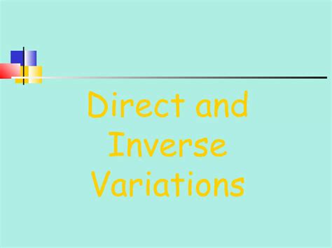 Image result for Direct and Inverse Variation