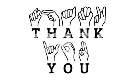 Thank You | Sign Language SVG | Crafty