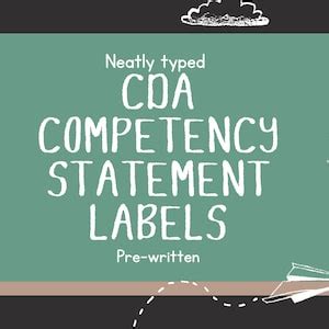 Image result for Sample of How to Write a CDA Competency Statement