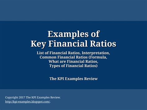 Image result for Financial Ratios Examples