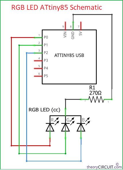 Image result for ATtiny85 RGB LED