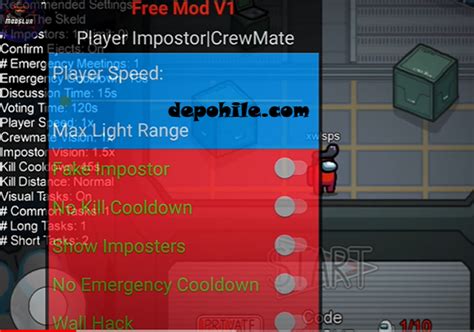 Image result for Among Us Hack Menu