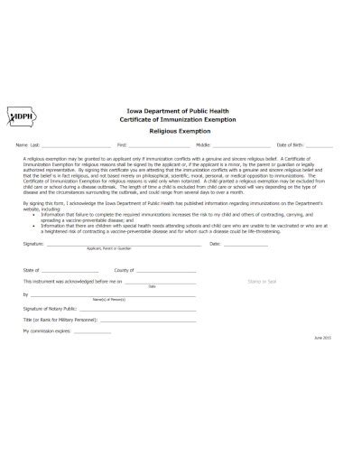 Image result for Answers for Religious Exemption Form