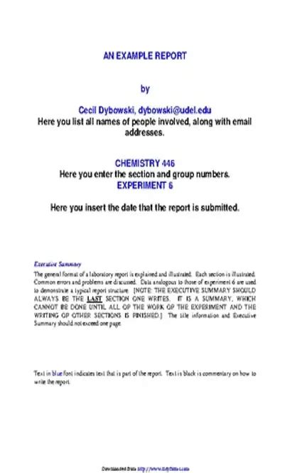 Image result for Narrative Lab Report Example