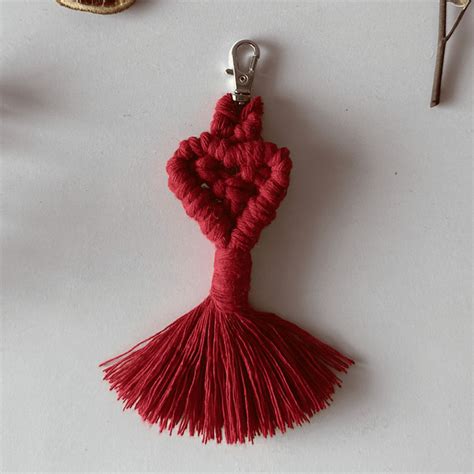 Image result for Heart Macrame Keychain Tutorial