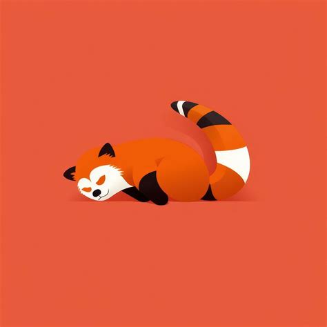Red panda wildlife cartoon animal. | Free Photo Illustration - rawpixel