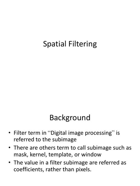 Image result for Spatial Filtering Flow Chart